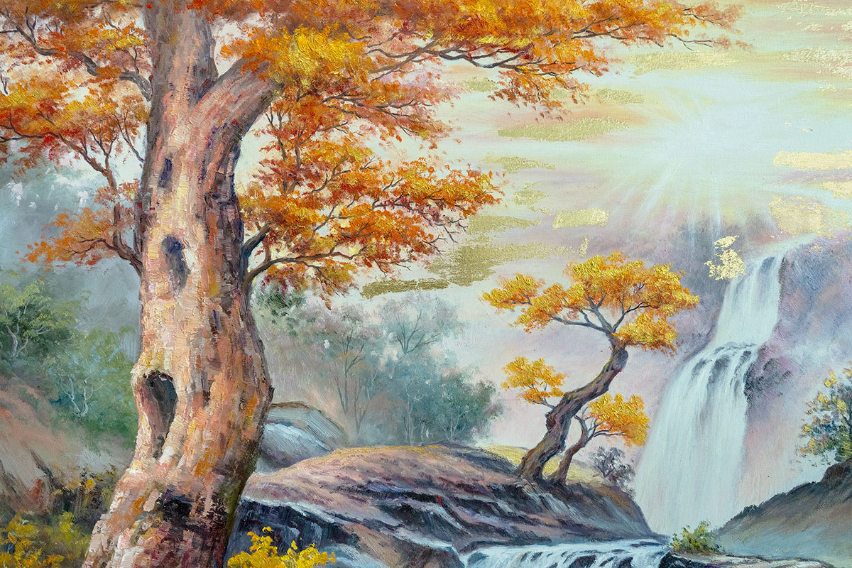 Beautiful Commissioned Feng Shui Landscape Painting